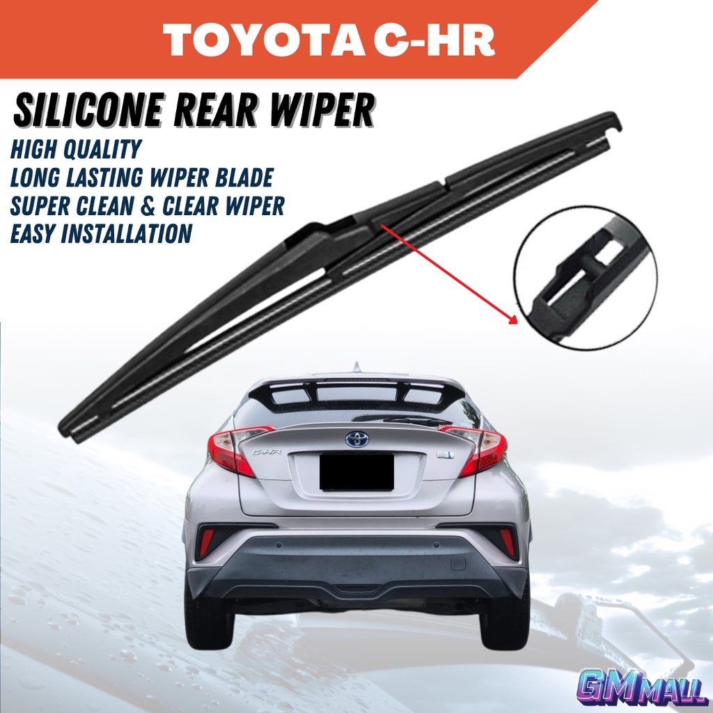 TOYOTA C-HR CHR REAR TAIL WINDSCREEN SILICONE WIPER Blade Viper ...