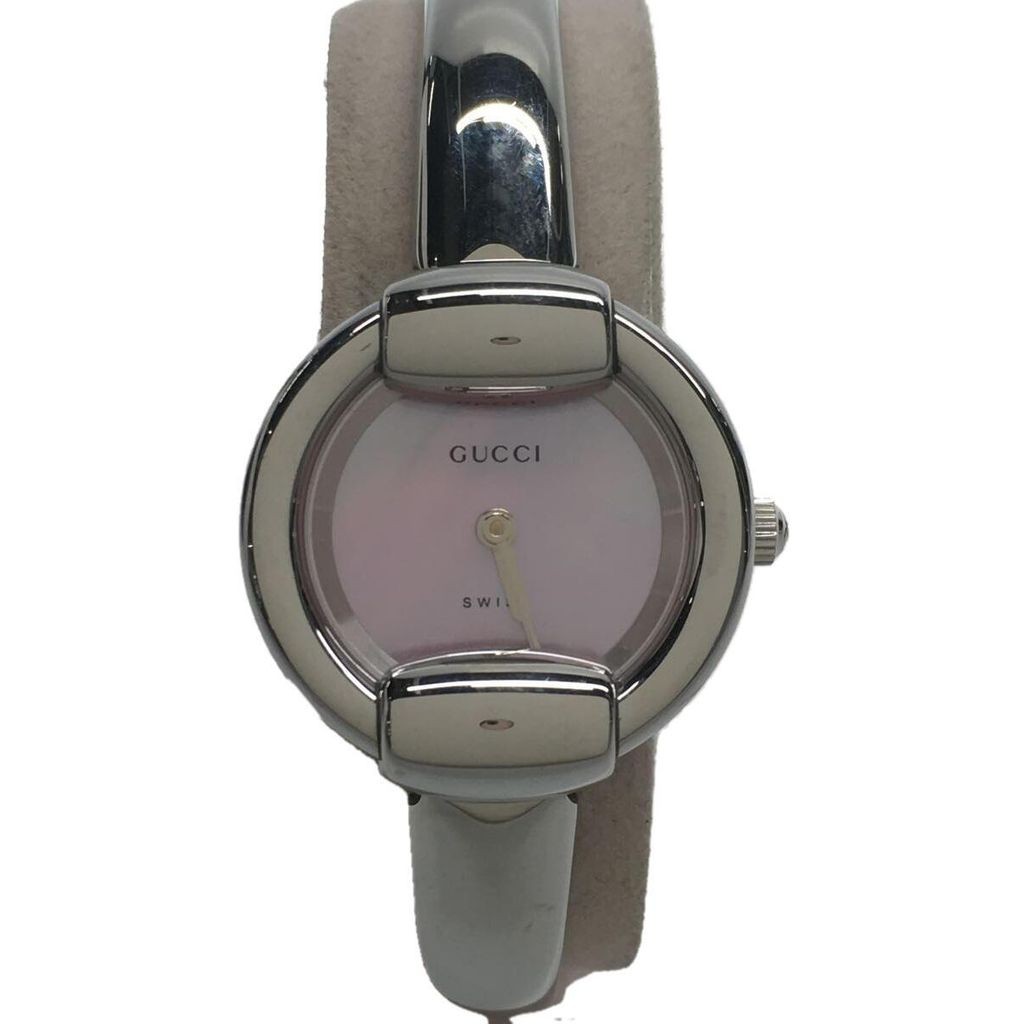 GUCCI Womens Quartz Watch Analog Stainless Steel PNK SLV 1400L | Shopee ...