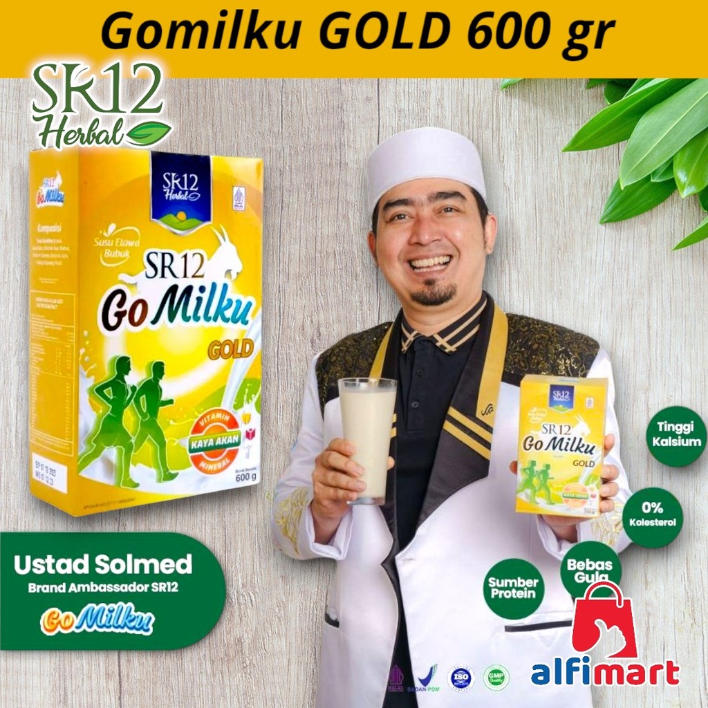 Sr12 Gomilku Gold 600g 600 grams PREMIUM Etawa Goat Milk for the Elderly / Go Milku Gold Powder ...