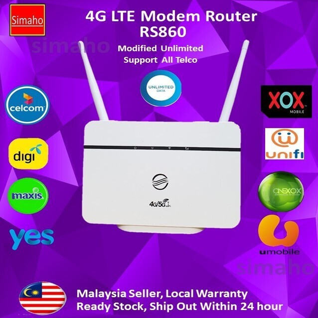4G LTE Modem Router Modem Modified Unlimited Unlock WIFI Hotspot RS860 ...