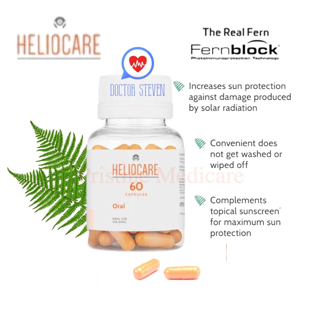 Heliocare Oral Sunblock 60's (Sun Burns UV Protection Pigmentation ...