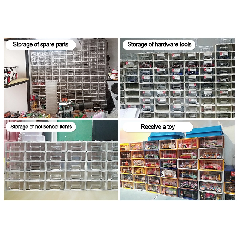 F01 170*110*55mm | Stackable Clear Plastic Storage with Transparent ...