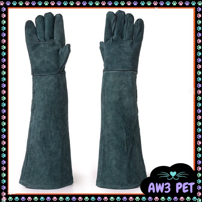 Leather Gloves Anti scratch Protective Anti bite Reptile Cat Dog Snake ...