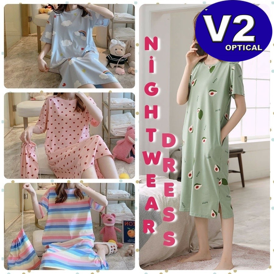 Cute Women Pajamas Dress Nightwear Sleepwear Pyjamas Oversize Sleeping ...