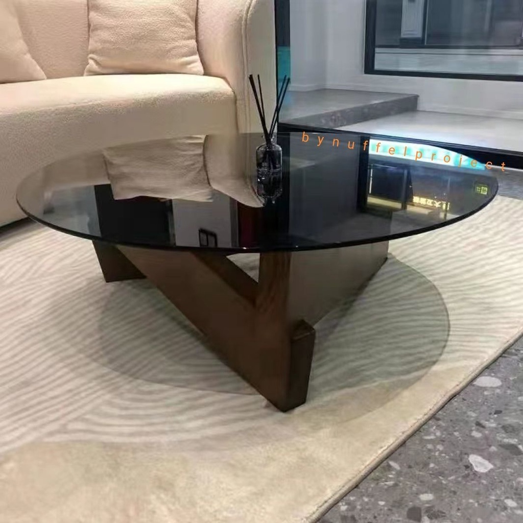 FOCAL Round Coffee Table With Tempered Glass Top | Shopee Malaysia