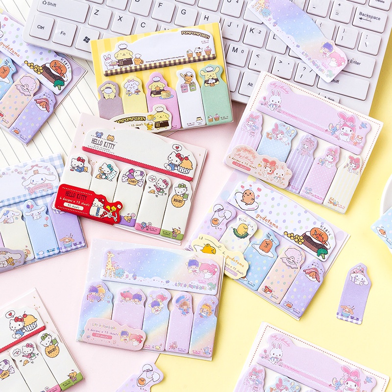 Sanrio Cartoon Index Post-it Notes, Cute Post-it Notes, Office Message ...
