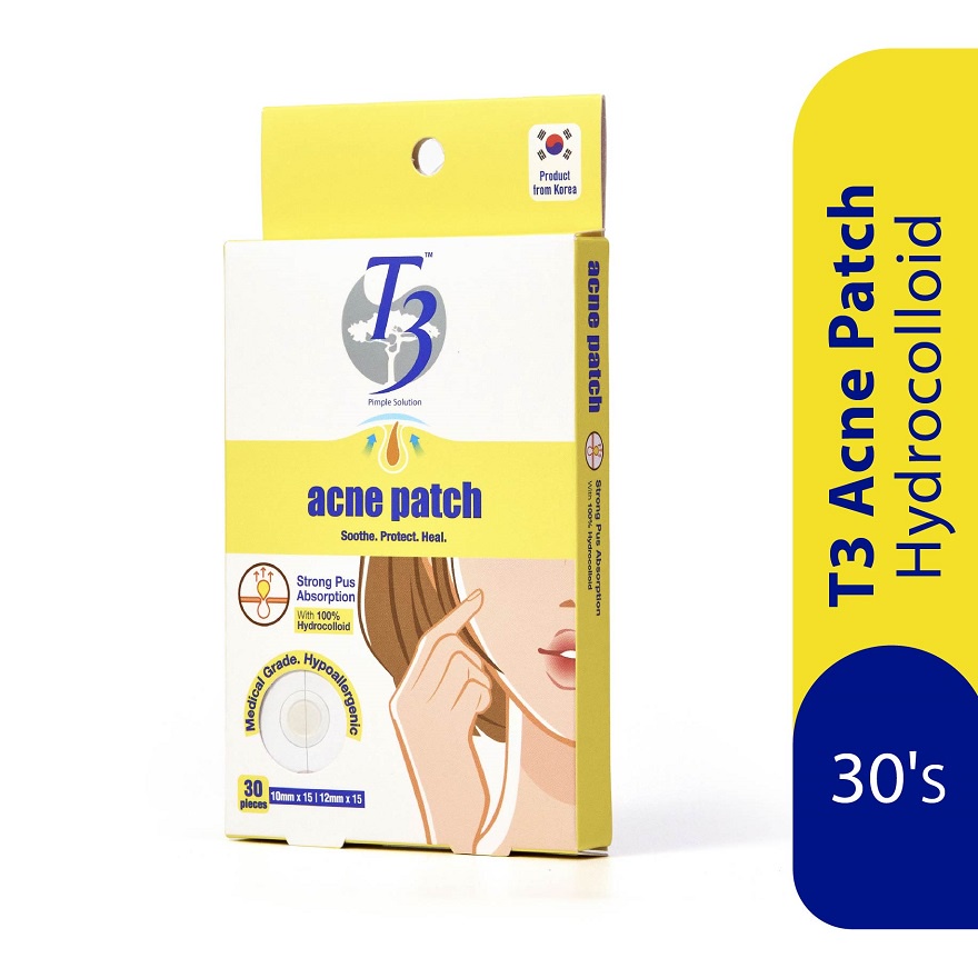 T3 Acne Patch Hydrocolloid 30's | Shopee Malaysia