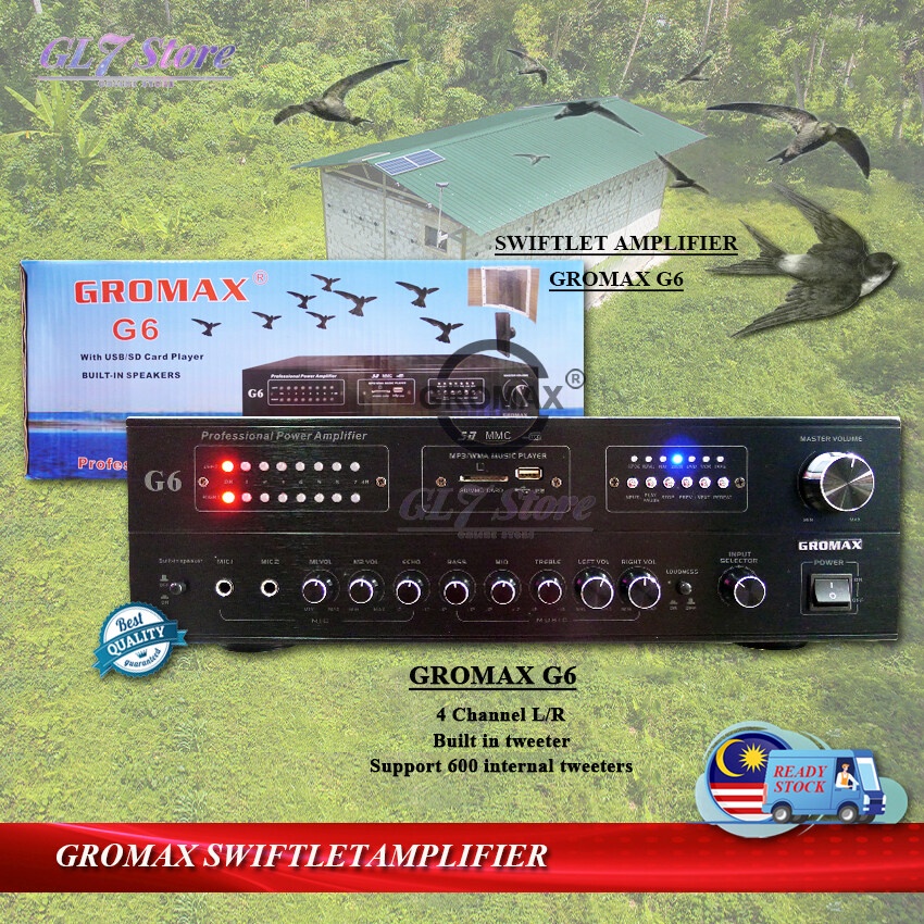 GROMAX G6 PROFESSIONAL SWIFTLET POWER AMPLIFIER FOR SWIFTLET FARMING ...