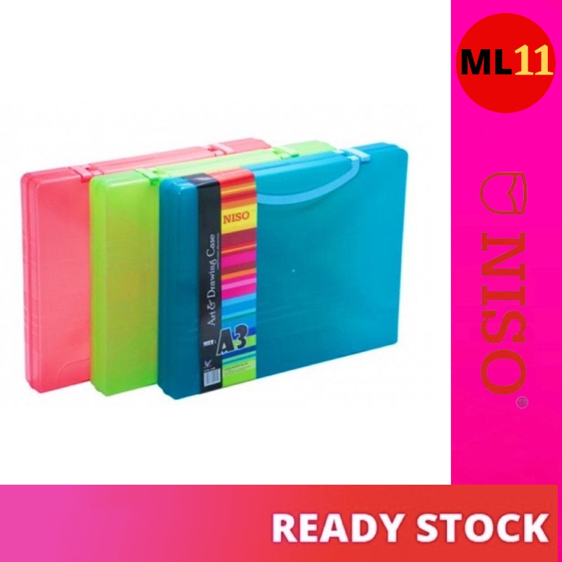 NISO A3 8160 Art & Drawing Case 2" 50mm plastic document case with ...
