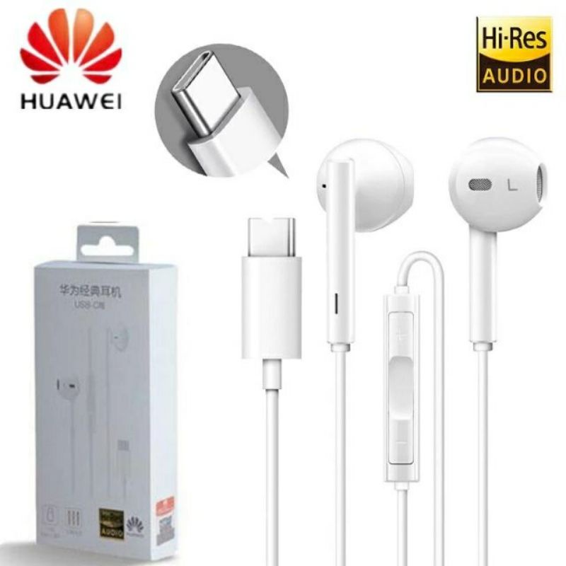 Huawei Nova 5T P30 Pro Earphone CM33 Type-C Plug Earphone With ...