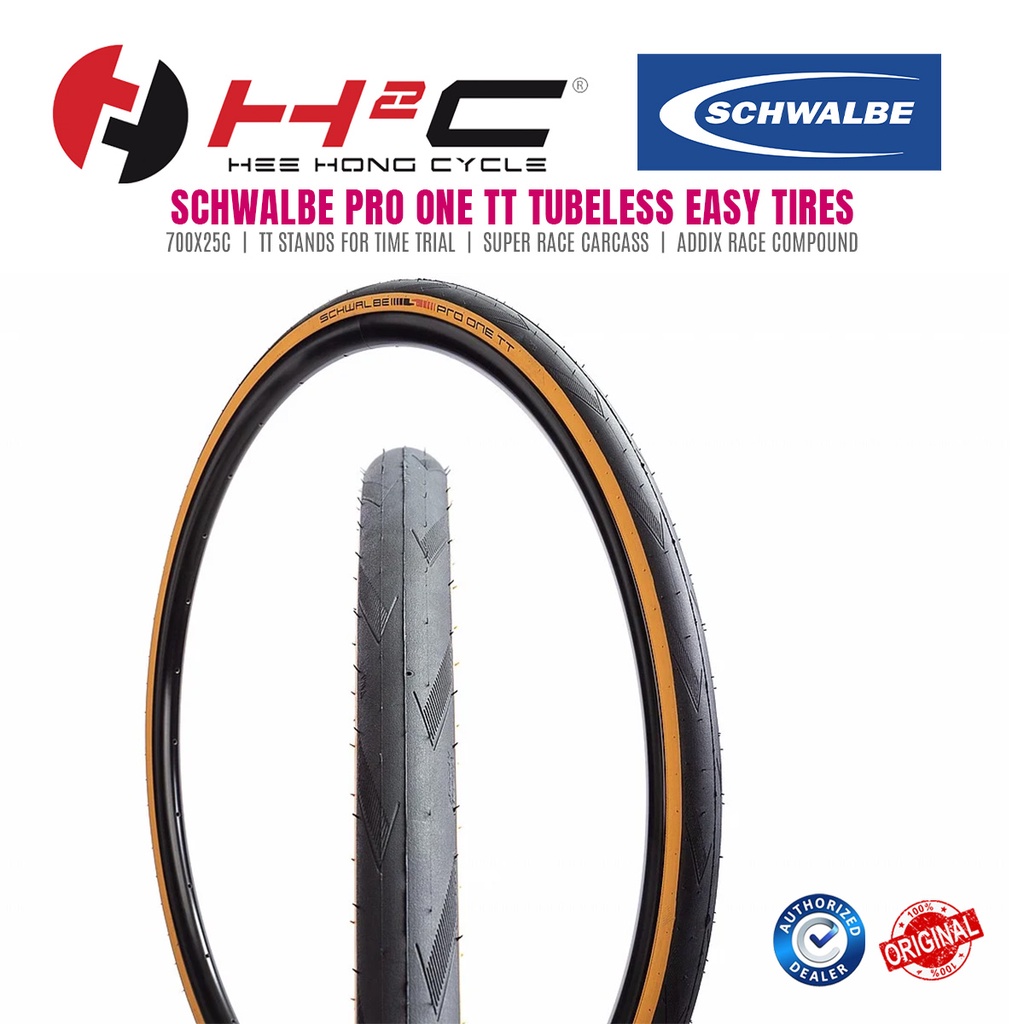 SCHWALBE PRO ONE TT TUBELESS EASY HIGH-END TIME TRIAL AND TRIATHLON ...