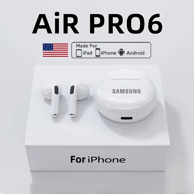 2023 New Pro6 TWS Waterproof In-Ear Hi-fi Stereo Wireless Bluetooth ...