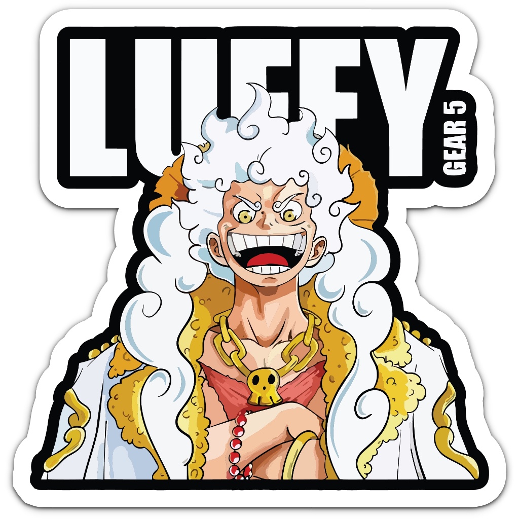 One Piece Luffy Gear 5 Sticker Anime DIY Decoration Laptop Mobile Phone ...