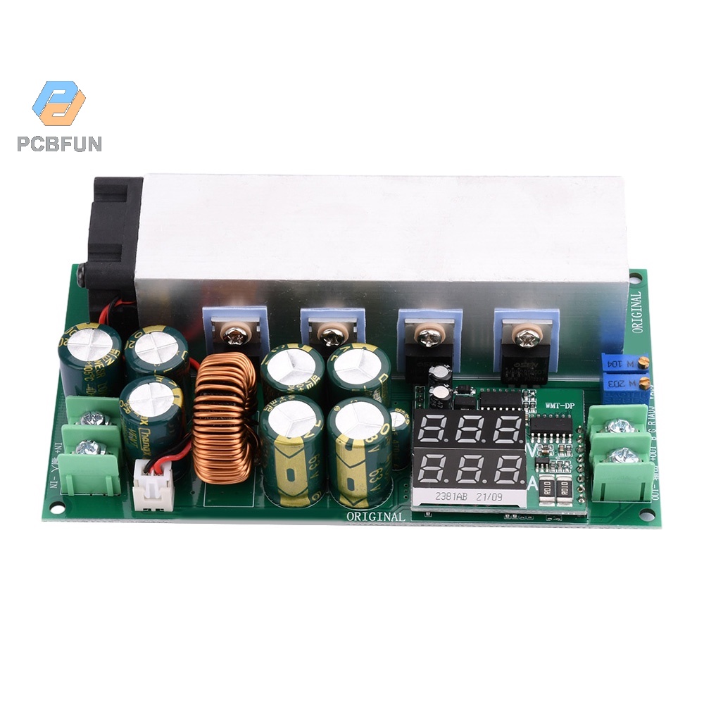 Pcbfun Dc12-80v 20a Digital Adjustable Step Down Buck Voltage Regulator Power Module | Shopee ...