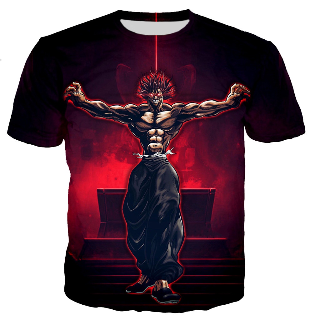 Baki The Grappler T-Shirts Yujiro Hanma Anime 3D Print Men Women ...