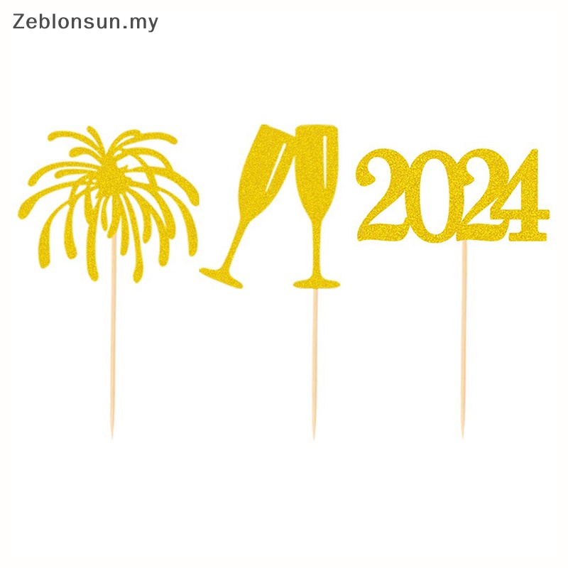 # 2024 CNY # 2024 Cake Topper New Year 2024 Toothpick Happy New Year ...
