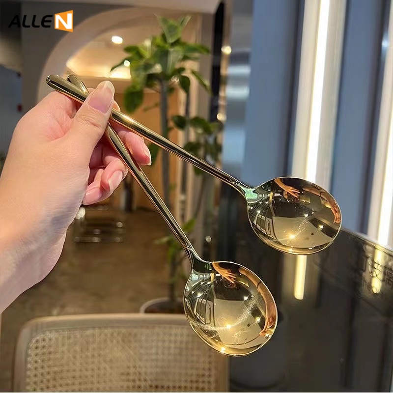 【ALLEN】 ins Style 304 Stainless Steel Spoon/Watermelon Spoon/High-Value ...