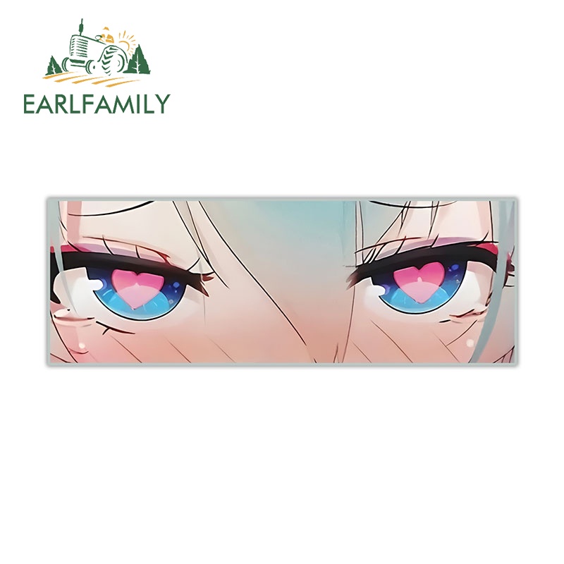 EARLFAMILY 13cm Anime Girl Eye Slap Car Sticker Personality Cartoon ...