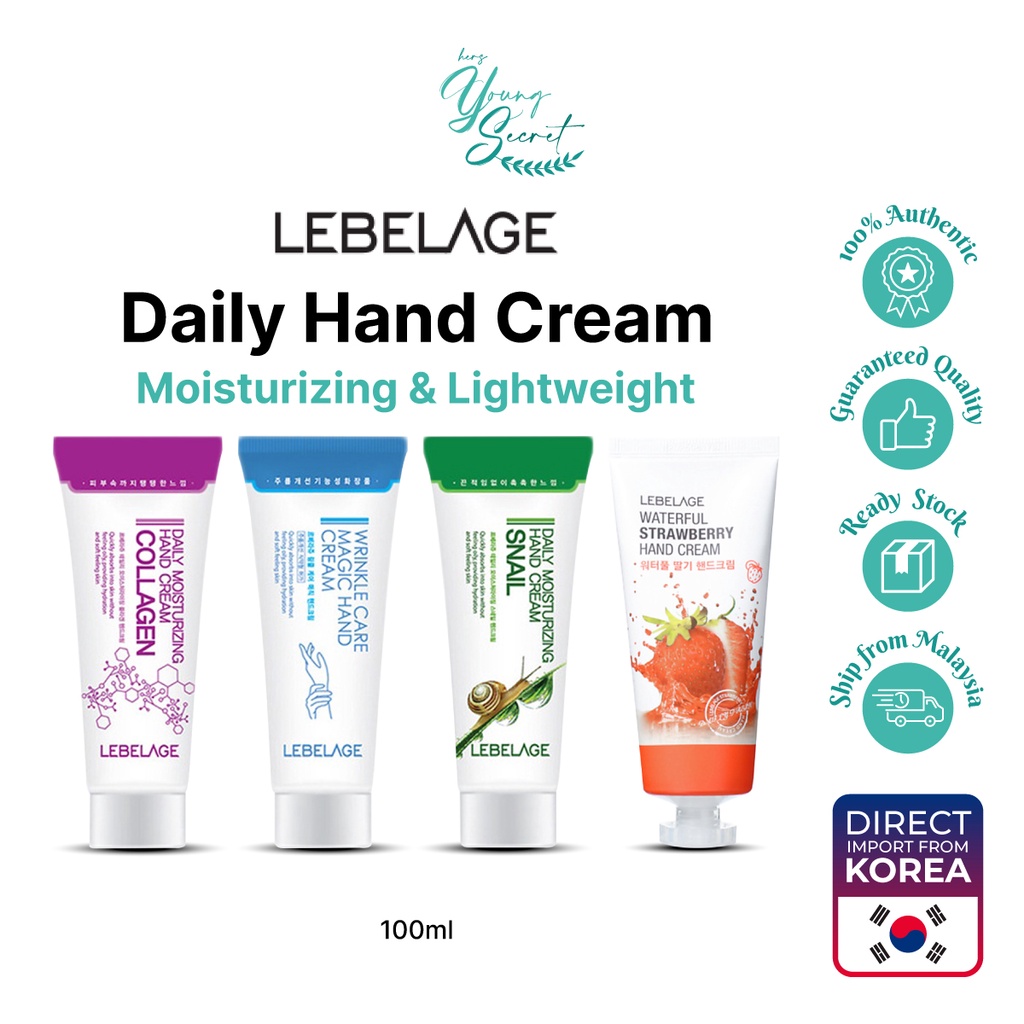 Lebelage Daily Moisturizing Hand Cream / Waterful Strawberry Hand Cream 100ml | Shopee Malaysia