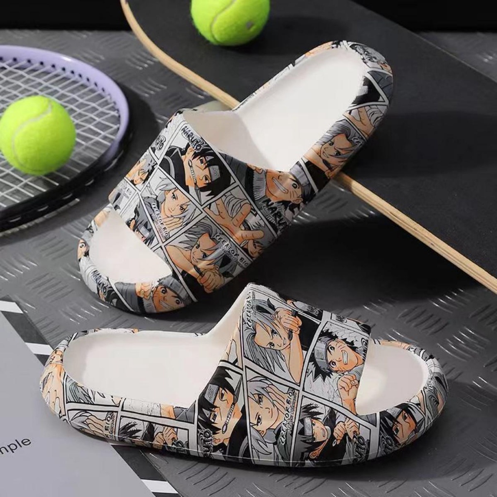 selipar lelaki men's selipar trendy cartoon slippers unisex shoes sea ...