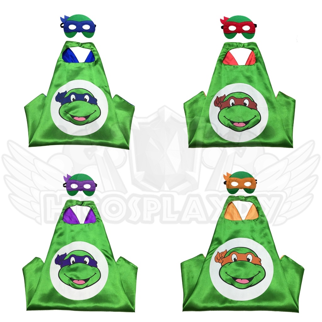 hiCosplaydy Kids Cartoon Ninja Turtle Mask and Cape Boy Girl Boy Girl ...