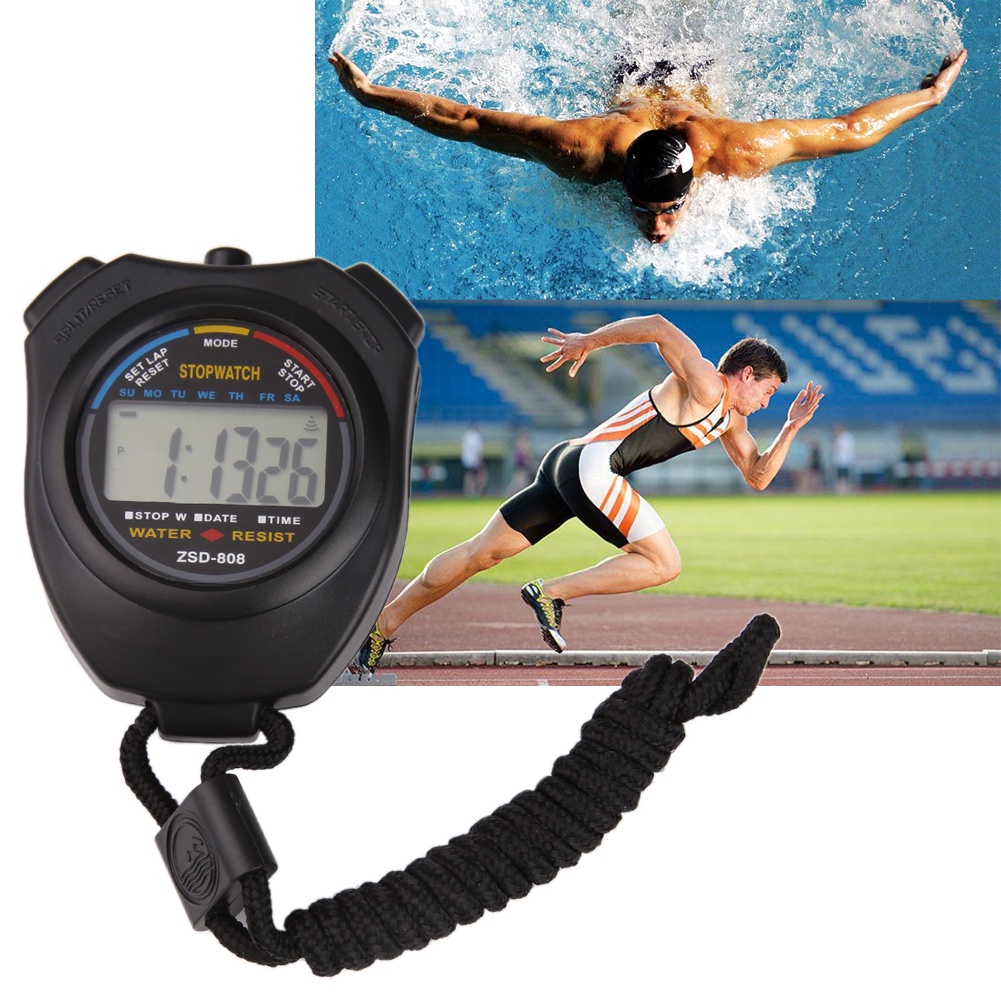New Digital Running Timer Chronograph Sports Stopwatch Counter with ...