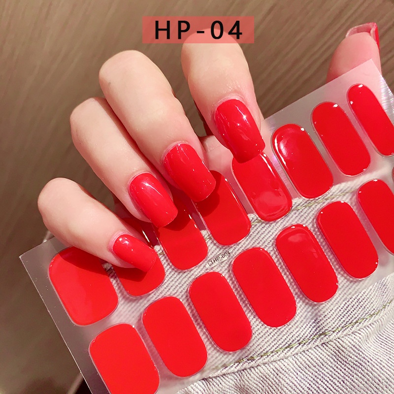 Gel uv nail stickers, new semi-cured phototherapy nail stickers, fully ...