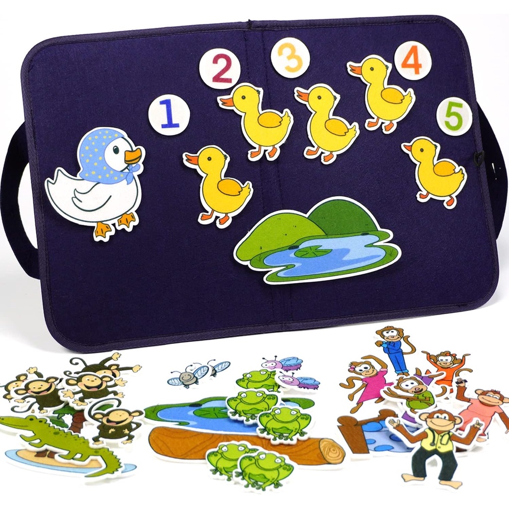 Toddler Felt Board, Preschool Activities Flannel Board Story, 4 Sets of ...
