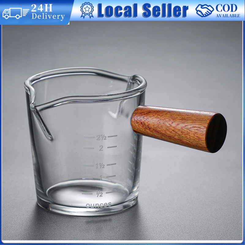 Mini Glass Milk Cup Measuring Cup Glass single/Double mouthed ...
