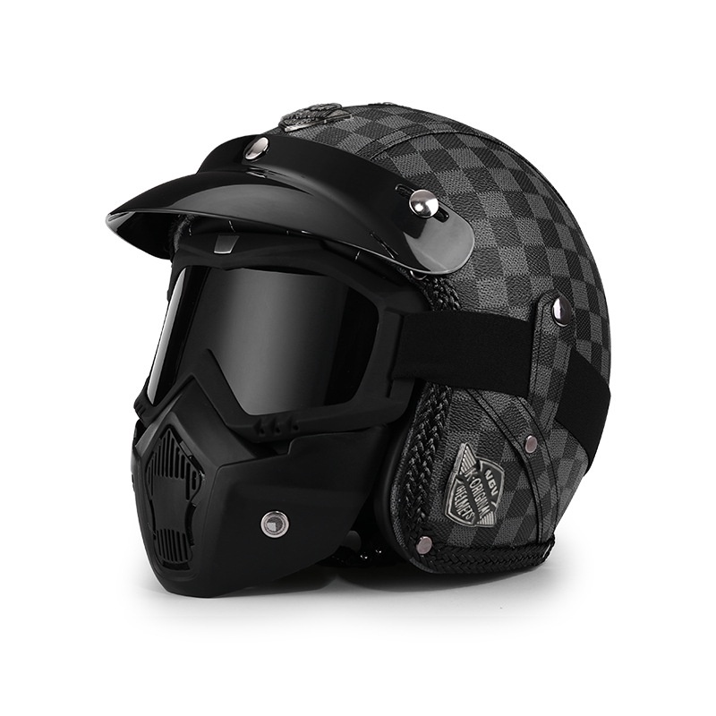 Retro Motorcycle Helmet🔥special offer🔥 VGV Official Genuine Harley Full ...
