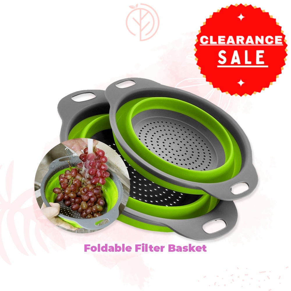 Foldable Kitchen Drain Basket Drain Filter Basket Telescopic Folding Fruit Basket Kitchen ...