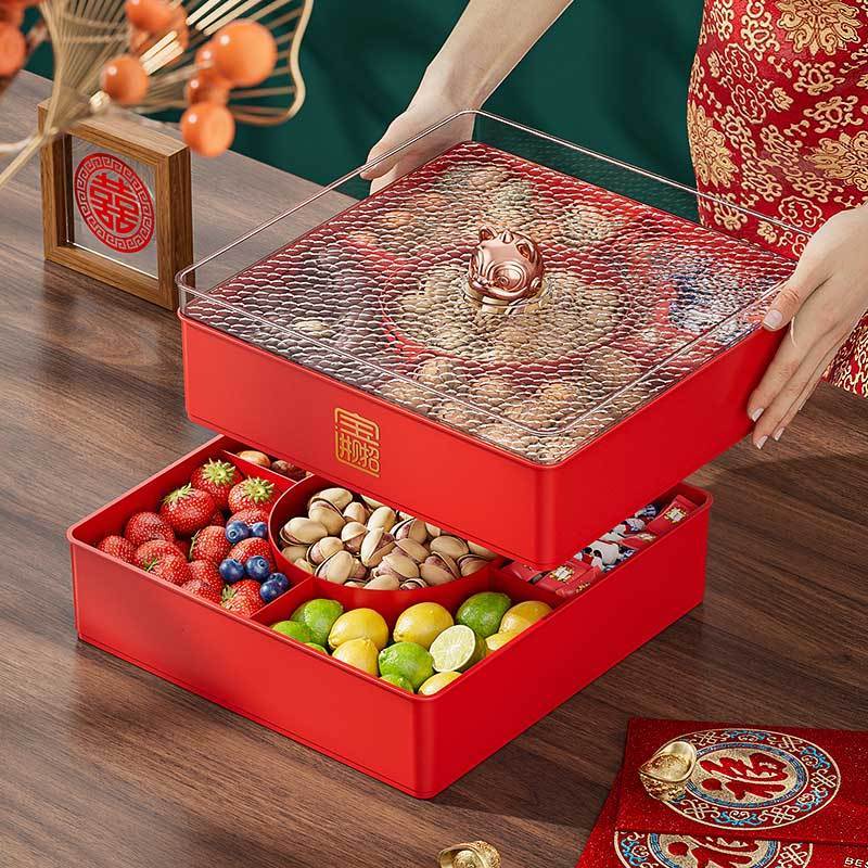 Chinese New Year Fruit Plate Household Coffee Table Living Room Candy ...