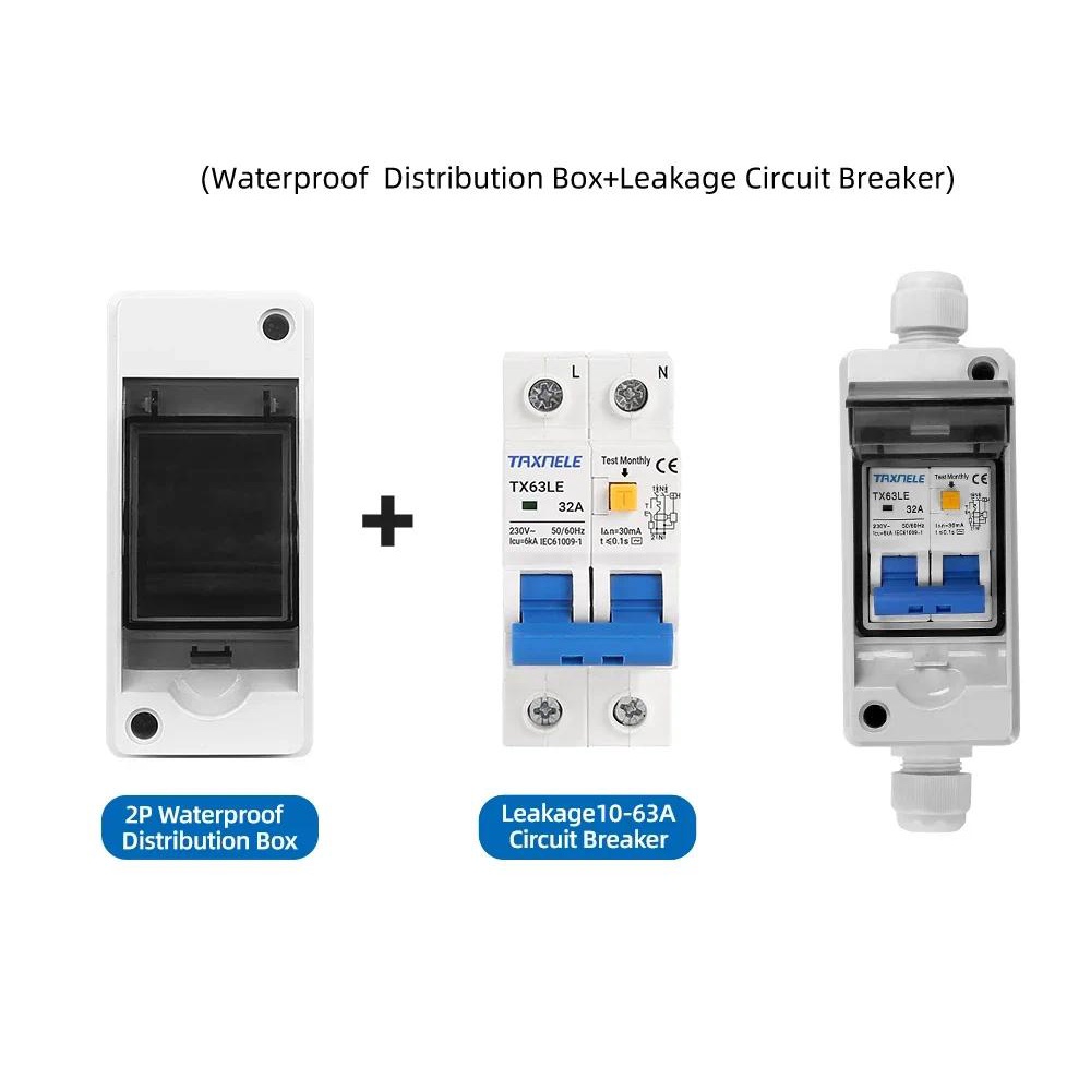 IP65 Waterproof Electrical Distribution Box AC DC Solar Circuit Breaker ...