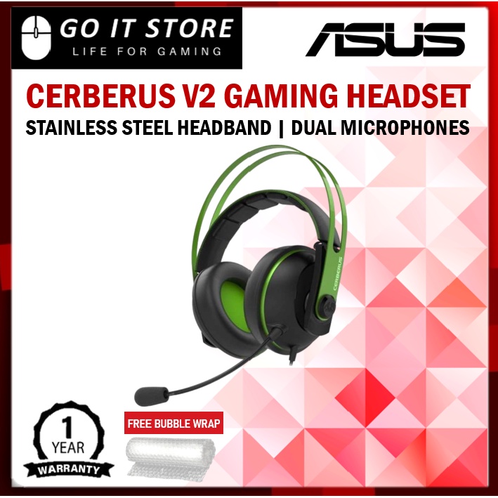 ASUS CERBERUS V2 GAMING HEADSET (GREEN) (90YH018G-B1UA00) | Shopee Malaysia