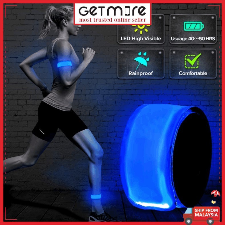 GETMORE Running Light Armband With LED Night Jogging Cycling Safety ...