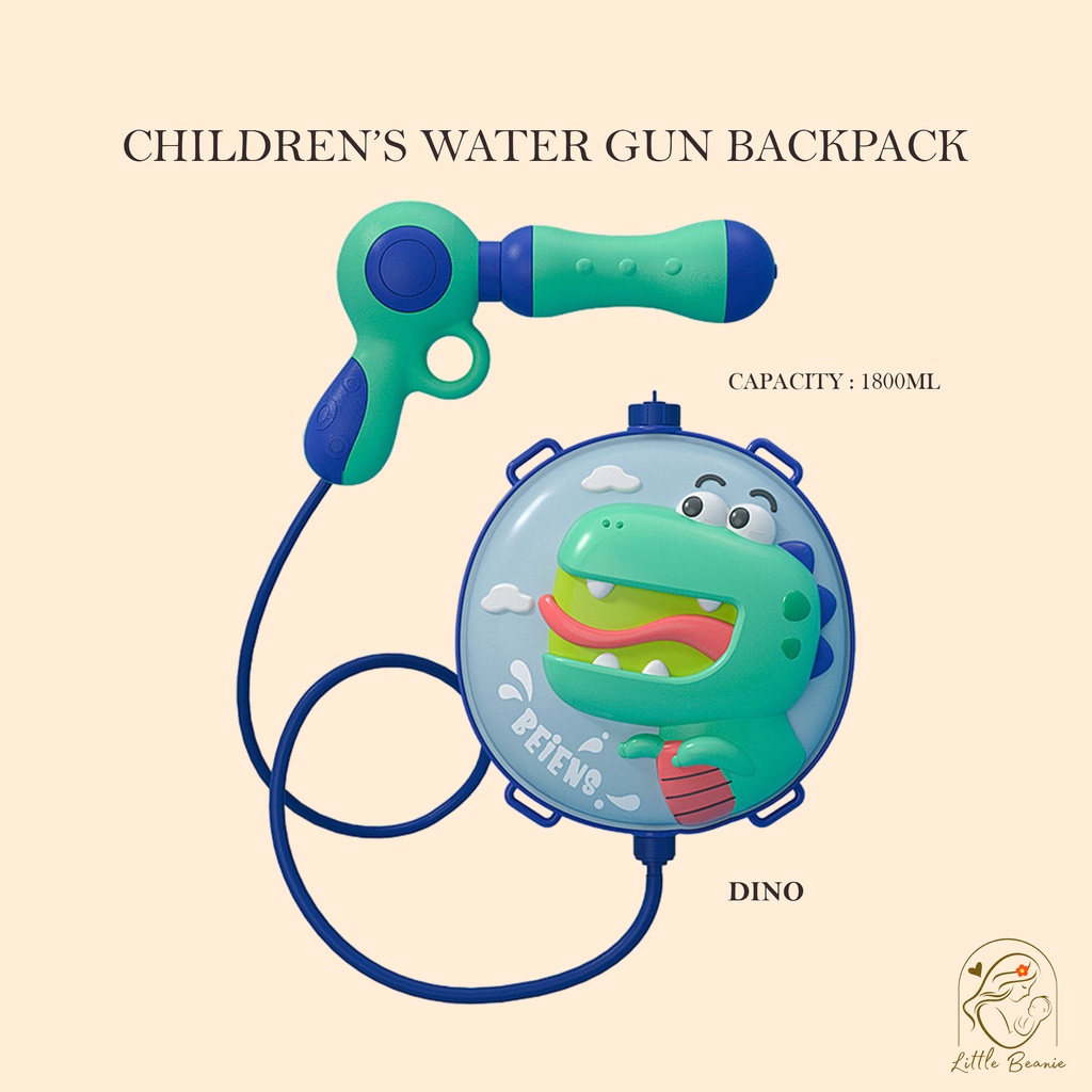(Ready Stock) Children's Toys Cartoon Water Gun Backpack - Dino ...