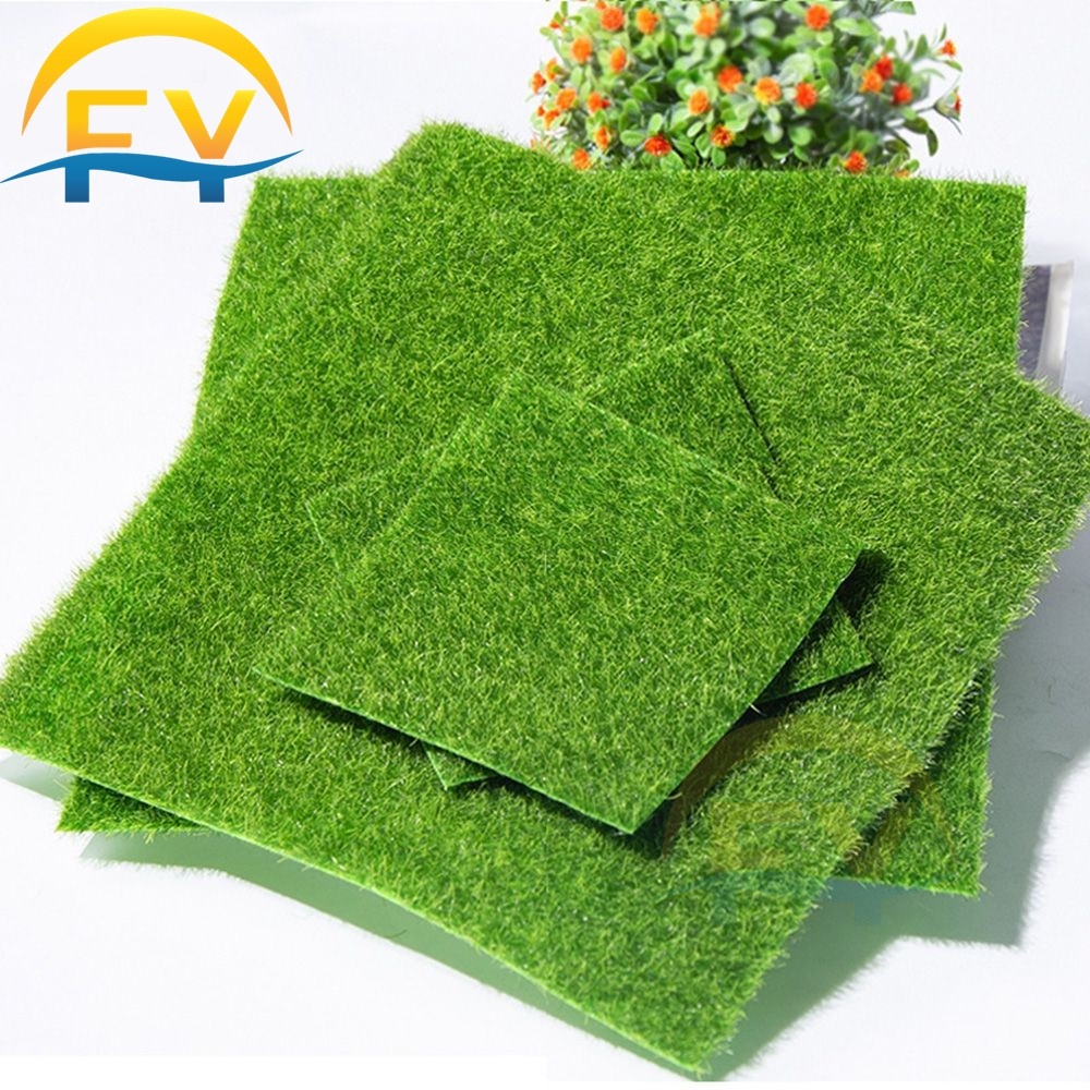 FY Diorama Artificial Grass Mat Fake Grass Lawn Indoor Desk Dollhouse ...