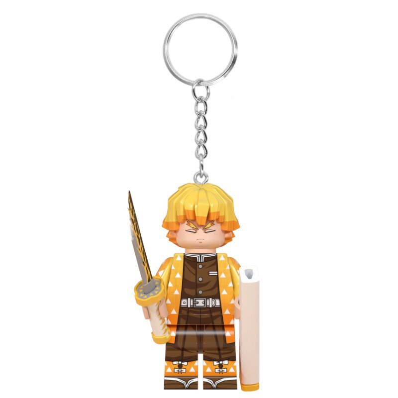 LEGO Keychain Minifigure Agatsuma Zenitsu Demon Slayer | Shopee Malaysia