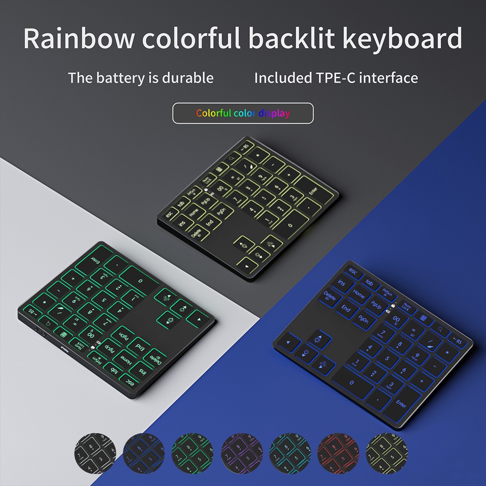 Jomaa 2 4g Bluetooth Numeric Keypad Wireless Rechargeable Numpad