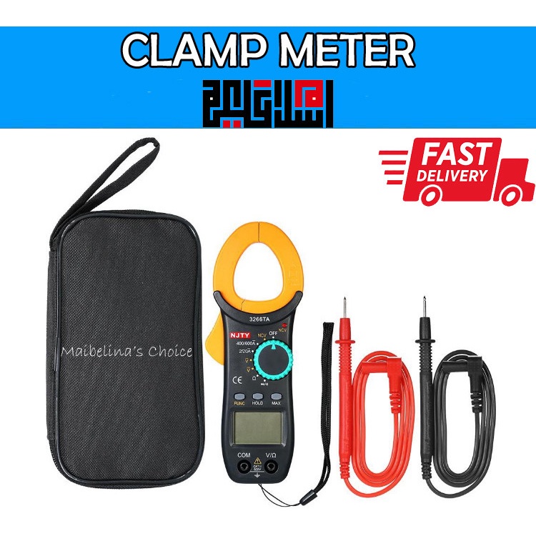 (Original - Branded NJT) Clamp Meter 2000 Counts Digital Clamp Meter ...