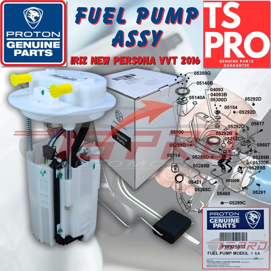 Proton Iriz New Persona VVT 2016year~ Genuine Fuel Pump Assy Pam Minyak ...