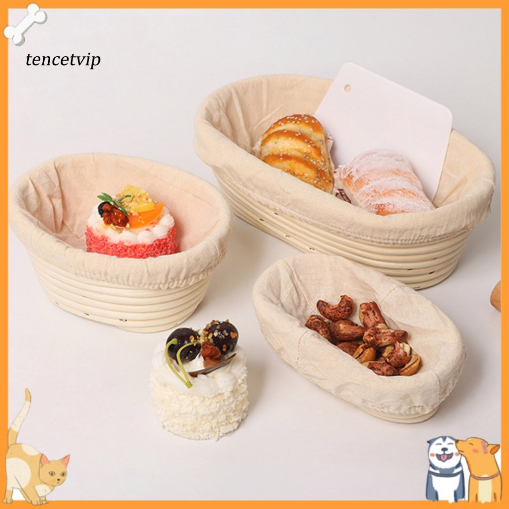 Vip Dough Shaping Basket Linen Lined Fermentation Basket Handmade Oval ...