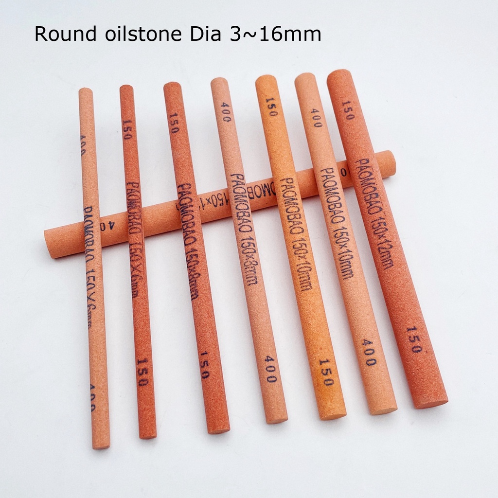 5pcs Round Polishing Oil Stone Fine Grinding Oilstone Strip Sharpening ...