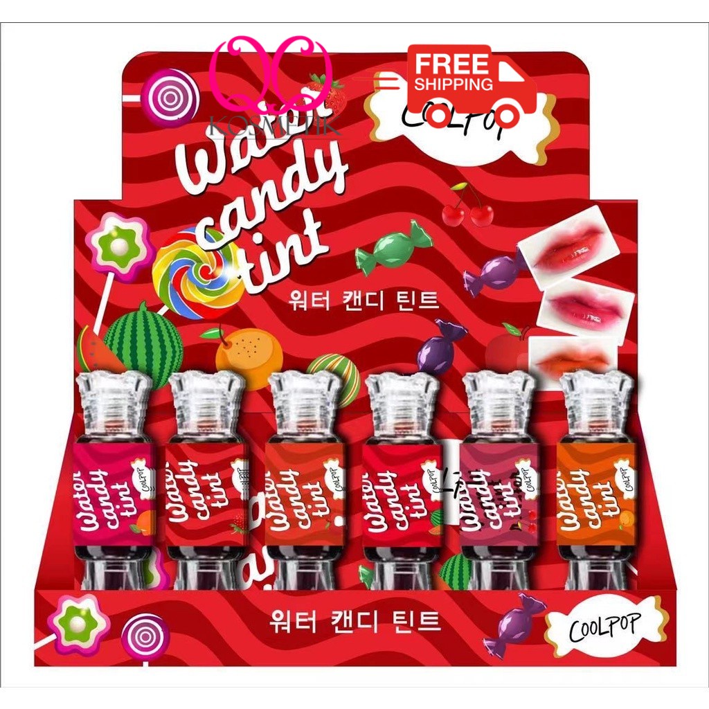 Borong 24s COOLPOP Liptint Water Candy 8113 Lip Stain Lip Tint Fit Me ...