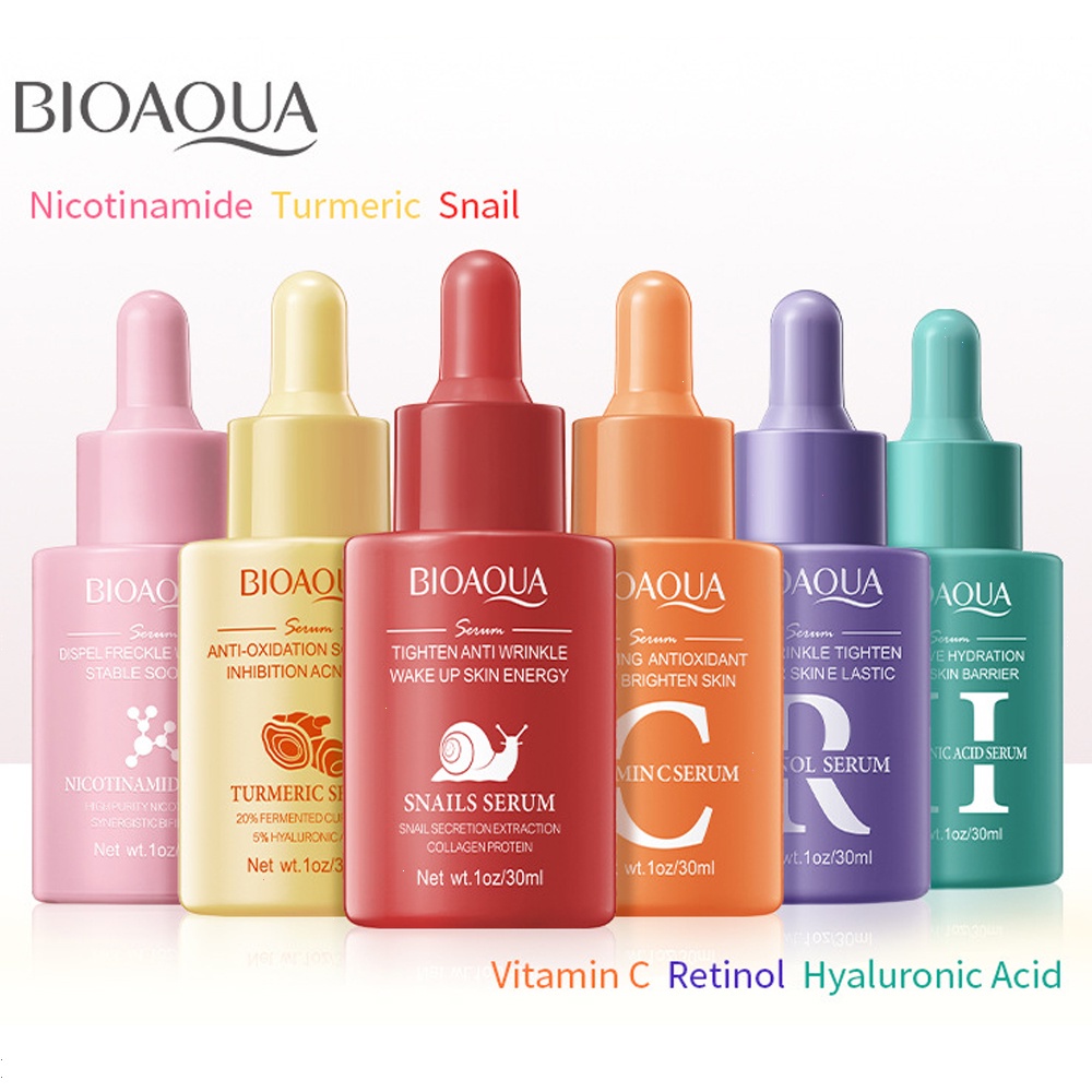 BIOAQUA Hyaluronic Acid Vitamin C Retinol Nicotinamide Snails Turmeric ...