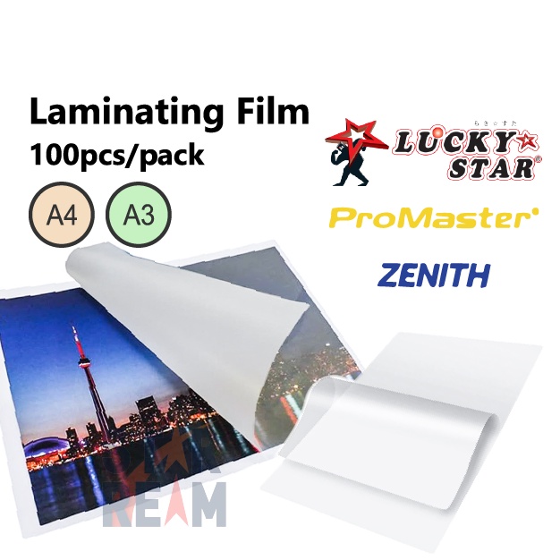 A4/A3 Laminating Film 100Mic 100pcs Home & Commercial Use (ProMaster ...
