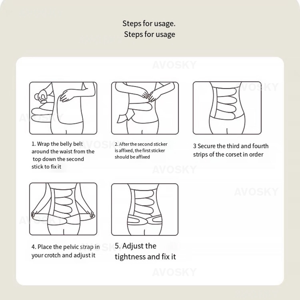 AVOSKY Mommy Tummy Belt Abdominal Binder Postpartum Belt Bengkung ...