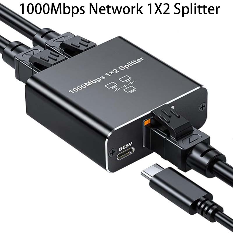 Gigabit Network Connector One-to-two Splitter Switch RJ45 Network Cable ...