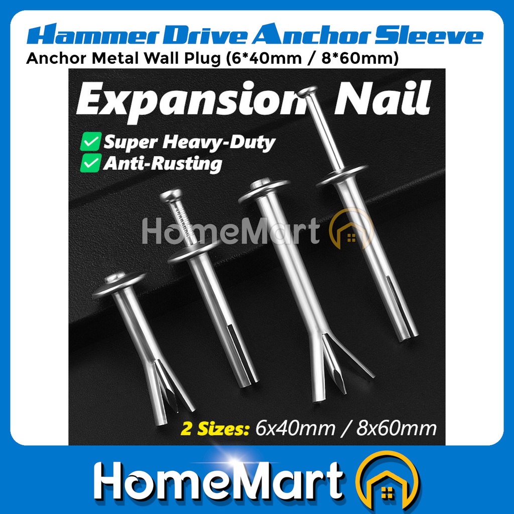 Ainna - Zinc Alloy Hammer Drive Anchor / Paku Aluminium Sleeve Anchor ...