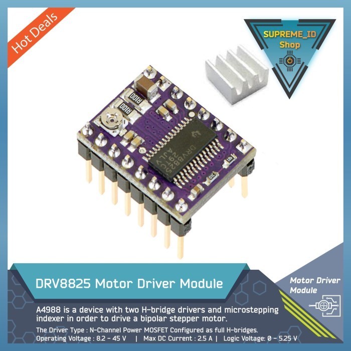 Drv8825 Cnc 3d Printer Dc Stepper Pwm Control Motor Driver Arduino Control Shopee Malaysia